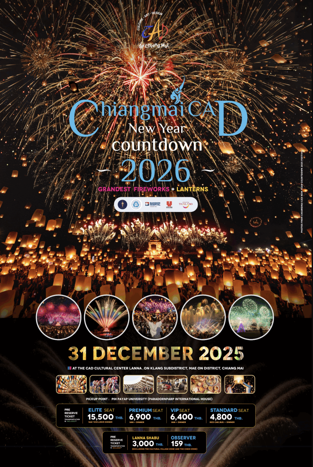 Official Ticket Chiang Mai CAD New Year Countdown 2026